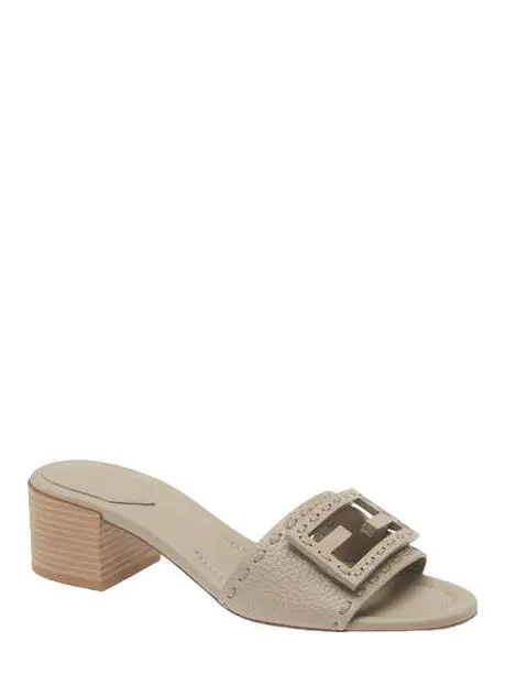 Fendi Baguette Slide Sandal - Ivory