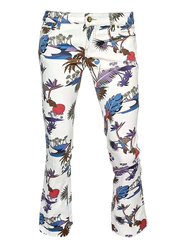 Gucci Floral-print Cotton Blend Trousers - White