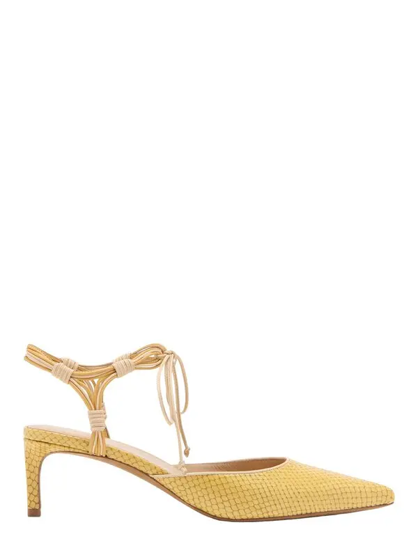 Ulla Johnson Aris Novel Strap Kitten Heel - Lotus