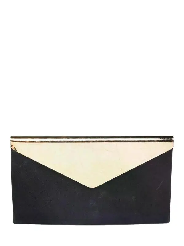 JIMMY CHOO Suede Rectangle Clutch - Black
