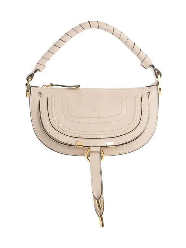 Chloé Mini Marcie Leather Camera Bag - Milk