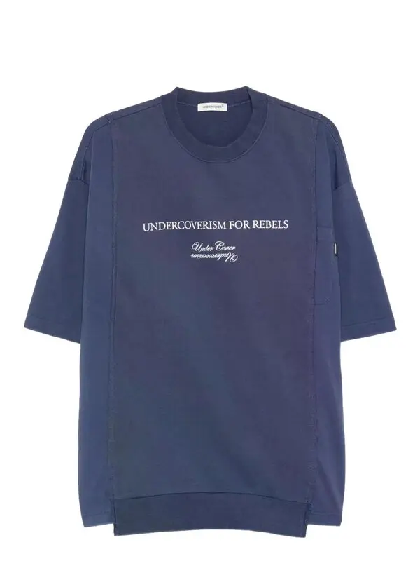 Undercover Lettering-print T-shirt - Blue