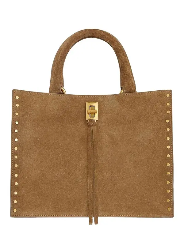 Rebecca Minkoff Small Darren Suede Tote Bag - Praline