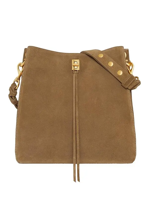 Rebecca Minkoff Darren Suede Shoulder Bag - Praline