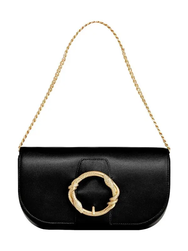 Rebecca Minkoff Leather Crossbody Bag With Snake Ring - Black
