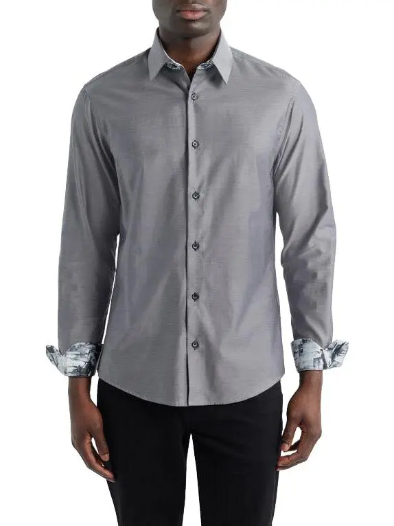 SIRAGUSA Sinai Collection Luxe Cotton Dress Shirt - Gray