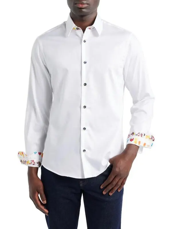 SIRAGUSA Sinai Collection Luxe Cotton Dress Shirt - White