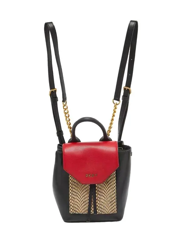 Dkny Leather Backpack - Black
