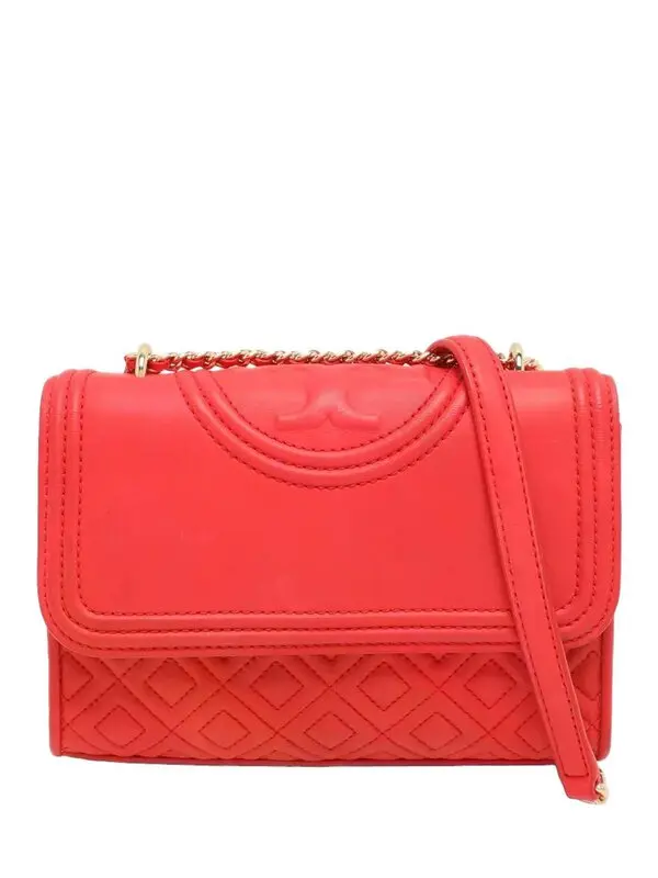 Tory Burch Fleming Quilted Leather Crossbody - Red