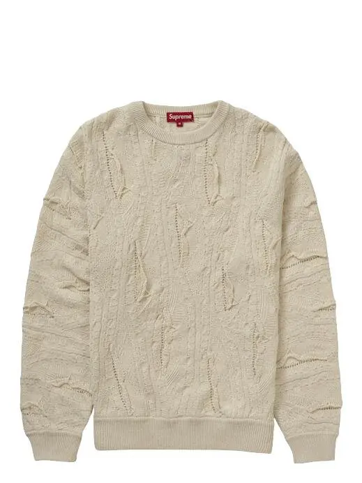 Supreme Textured Pattern Sweater - Cream