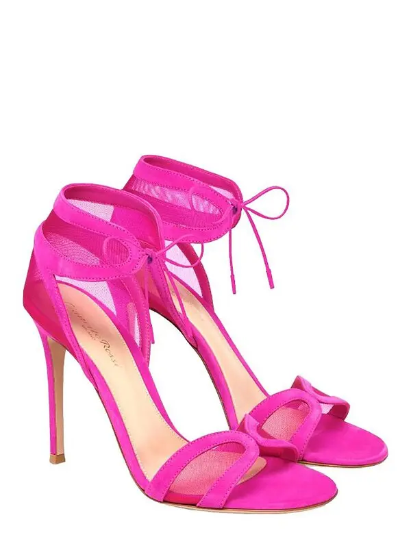 GIANVITO ROSSI Falene Sandal - Pink Suede
