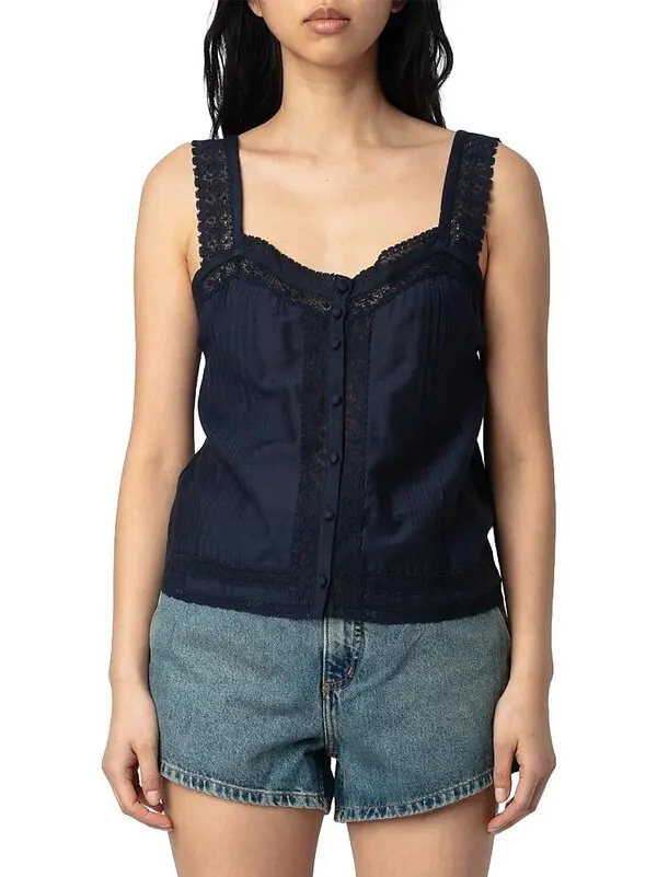 Zadig&Voltaire Celite Tomboy Top - Encre