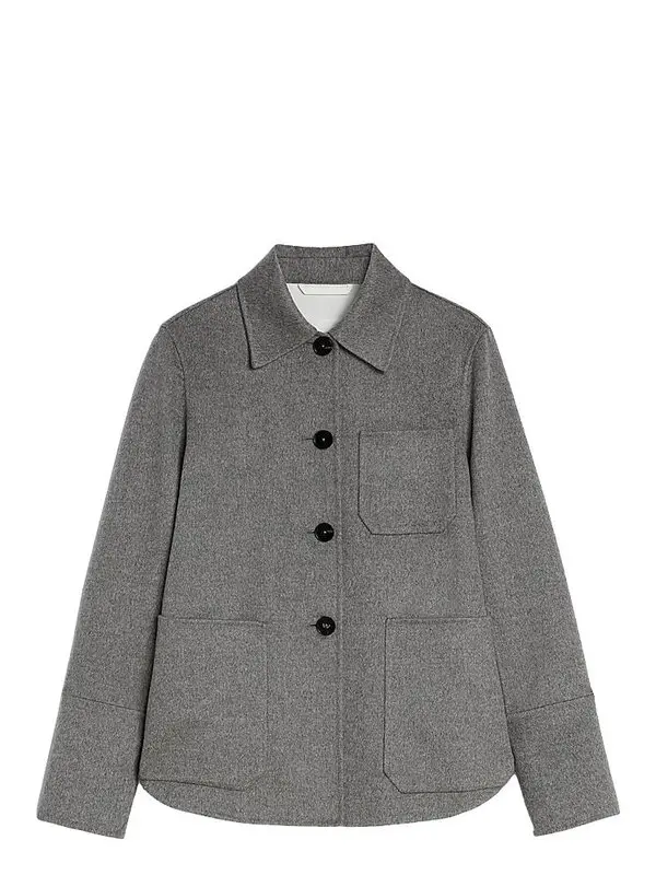 JIL SANDER Cashmere Shirt Jacket - Pebble