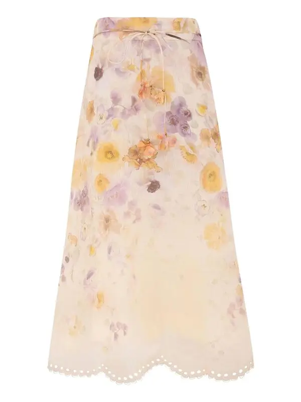 Zimmermann Memento Midi Skirt - Multicolour