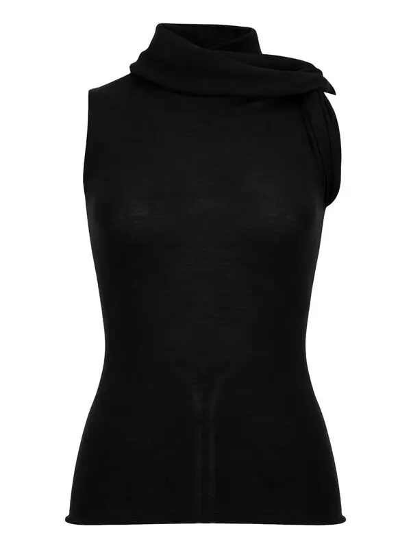 Rick Owens Knit Twist Top - Black