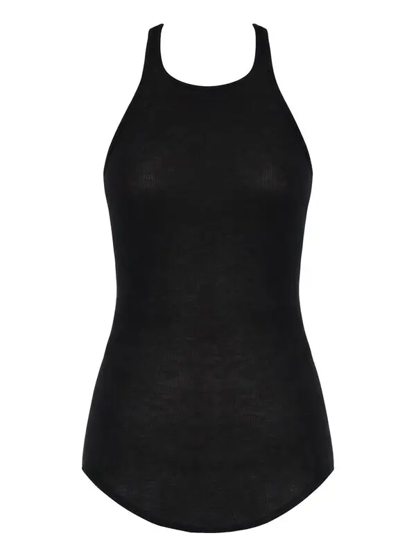 Rick Owens Sleeveless Cotton Top - Black