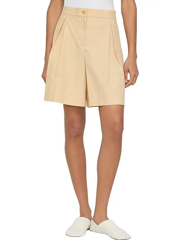 Lafayette 148 New York Jane Wide Leg Shorts - Halo Yellow