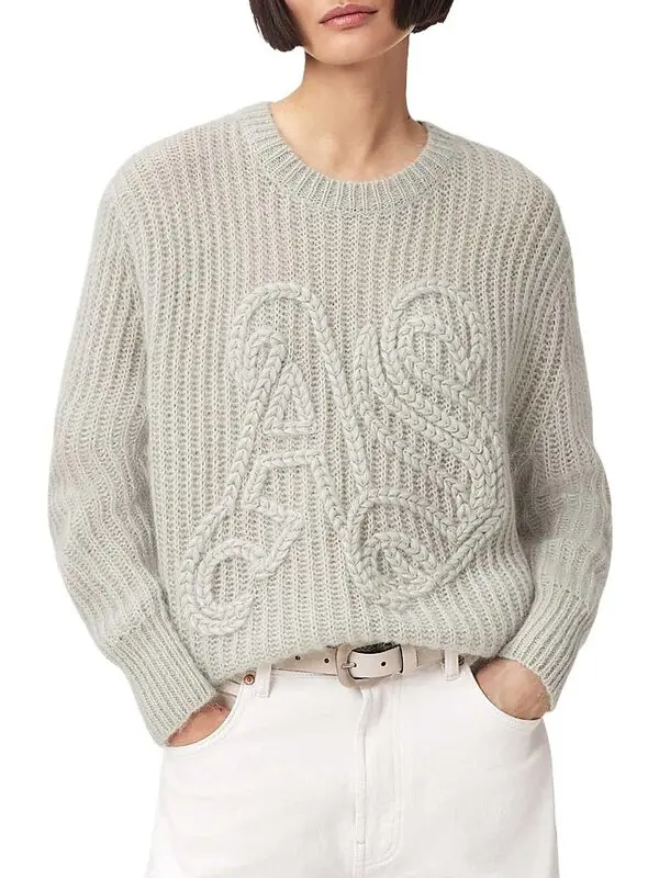 ALLSAINTS Chain As Crewneck Sweater - Pale Laurel Green