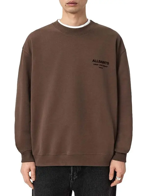 ALLSAINTS Xander Crewneck Sweatshirt - Bitter Brown