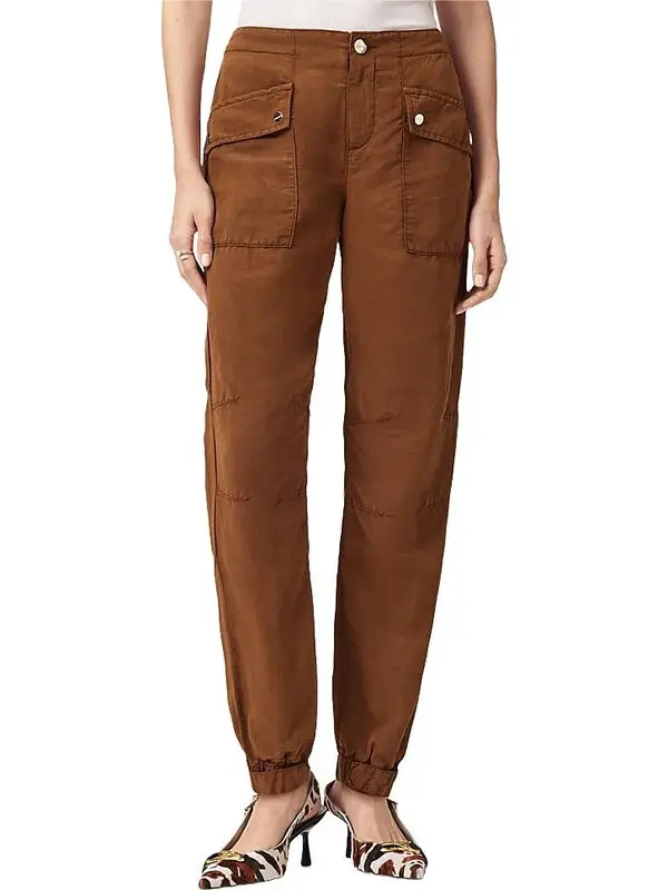 ALLSAINTS Val Banded Hem Pants - Cognac Brown