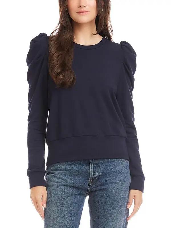 Fifteen Twenty Leila Puff Sleeve Top - Navy