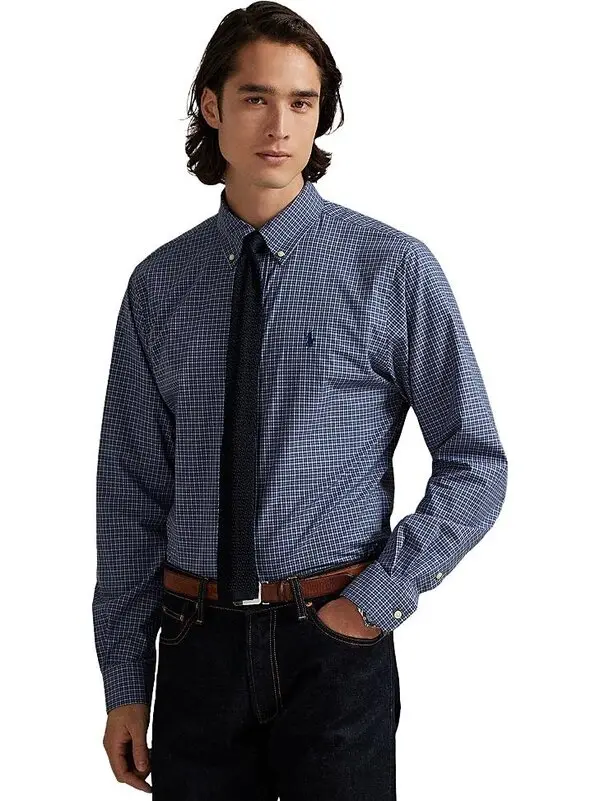 Polo Ralph Lauren Cotton Poplin Classic Fit Button Down Shirt - Blue Multi
