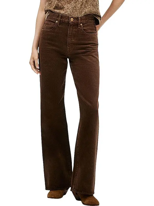 SLVRLAKE Grace High Rise Wide Leg Jeans - Nothern Cedar