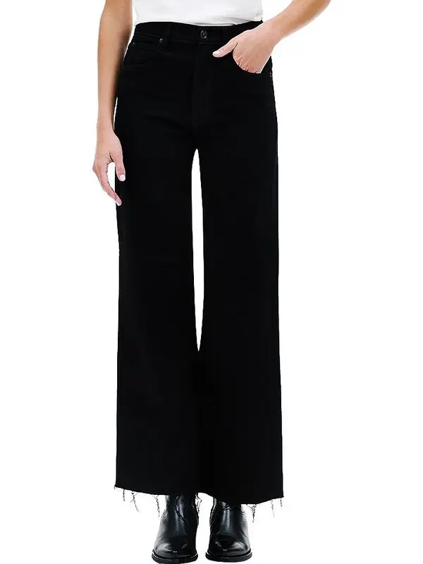 SLVRLAKE Grace High-rise Wide-leg Jeans - Jet Black