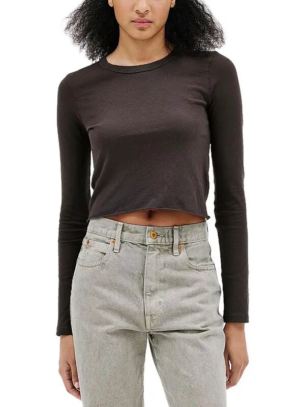 SLVRLAKE Baby Long Sleeve Cropped Tee - Nothern Cedar