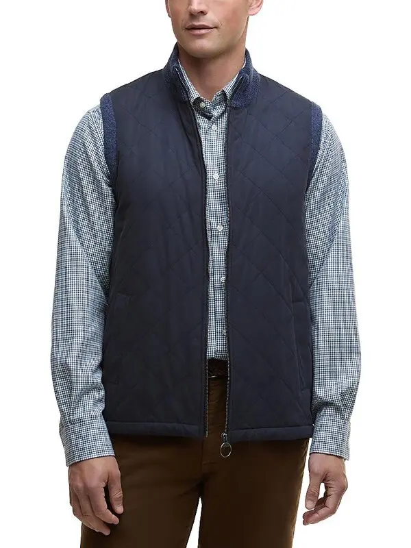 Barbour Knitted Wool Gilet - Navy