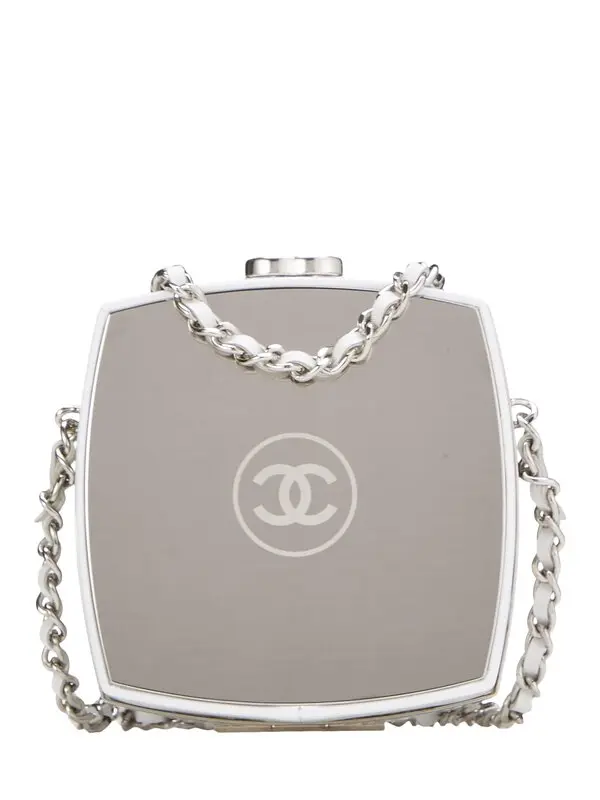 Chanel Patent Minaudiere - White