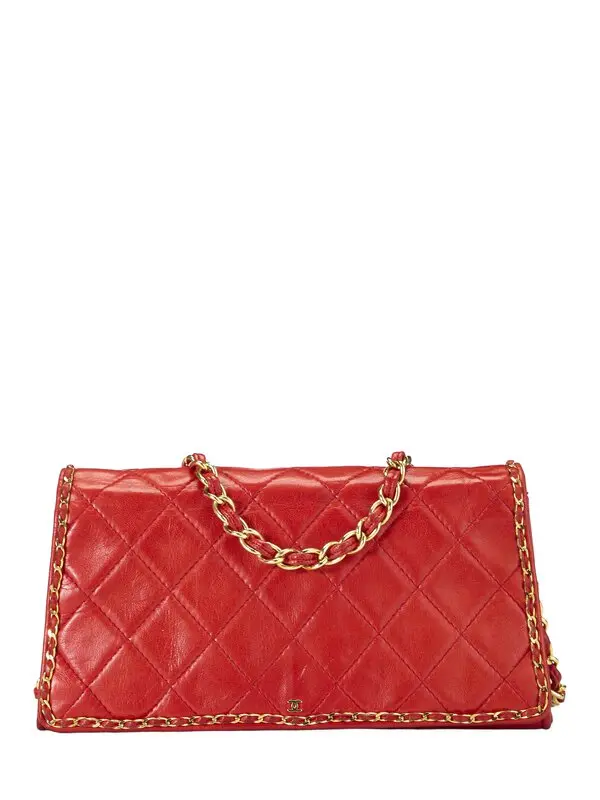 Chanel Lambskin Flap Bag - Red