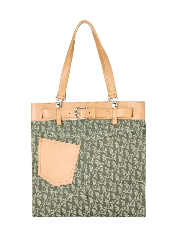Dior Trotter Canvas Pocket Tote - Green