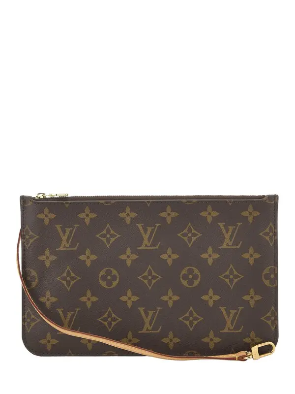 LOUIS VUITTON Monogram Neverfull Pouch Nm - Brown