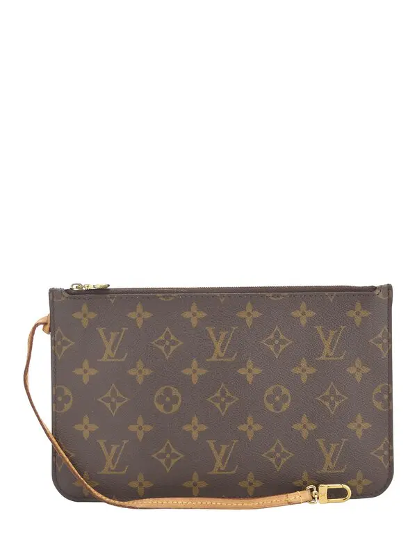 LOUIS VUITTON Monogram Neverfull Pouch Nm - Brown