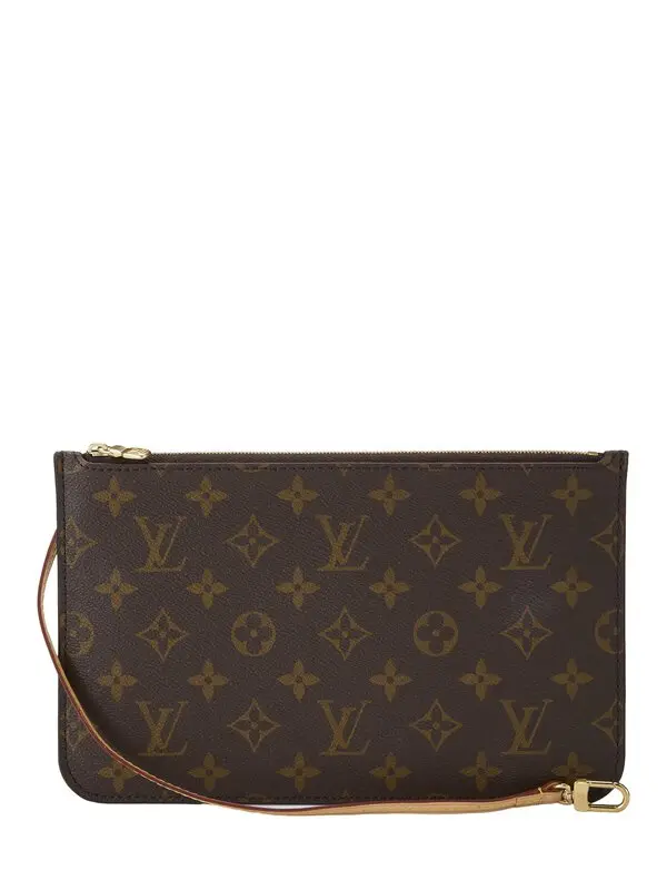LOUIS VUITTON Monogram Neverfull Pouch Nm - Brown