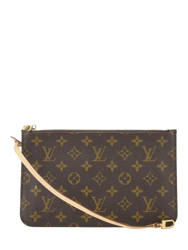 LOUIS VUITTON Monogram Neverfull Pouch Nm - Orange