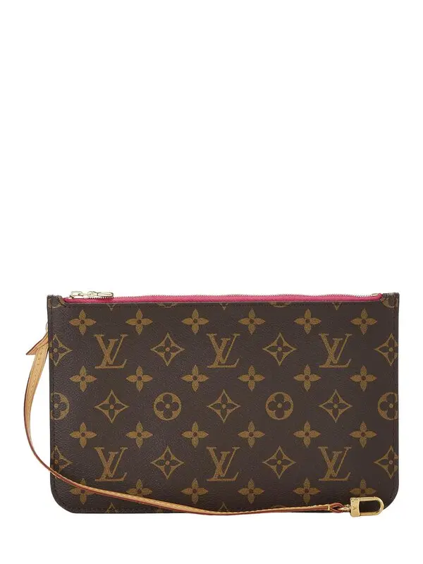 LOUIS VUITTON Monogram Neverfull Pouch Nm - Pink