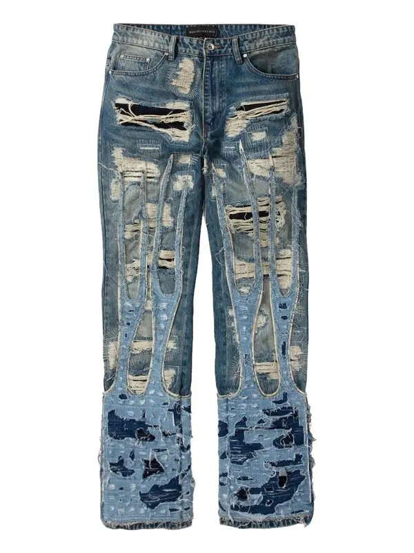 WHO DECIDES WAR BY EV BRAVADO Flame Boro Denim Jeans - Blue