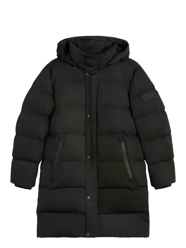 Marc O'polo Padded Coat With Logo Patch - Black