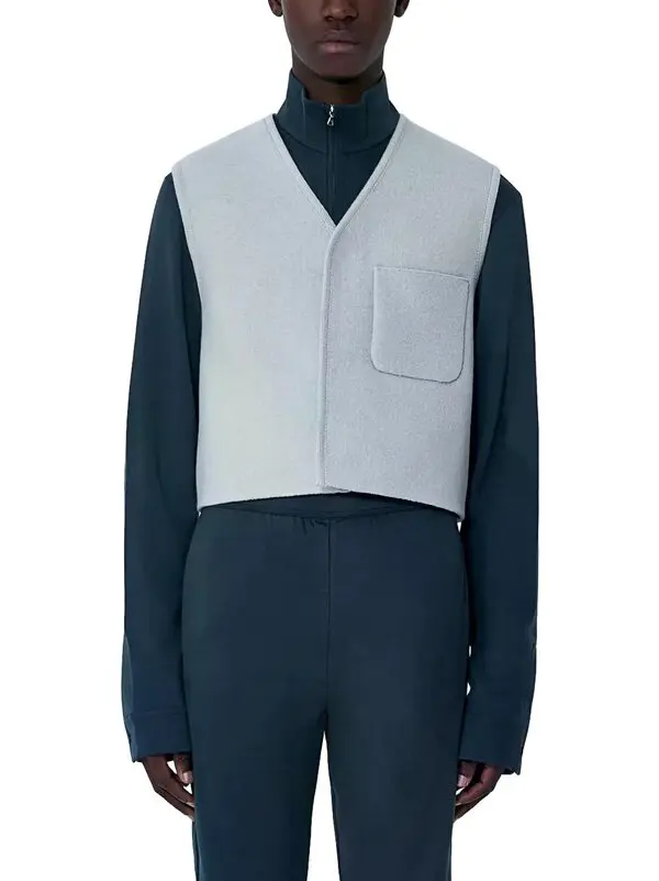 RIER Patch-pocket V-neck Gilet - Grey