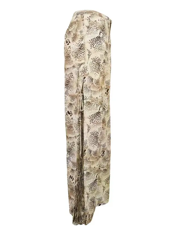 Clea Printed Wide Leg Trousers - Neutrals