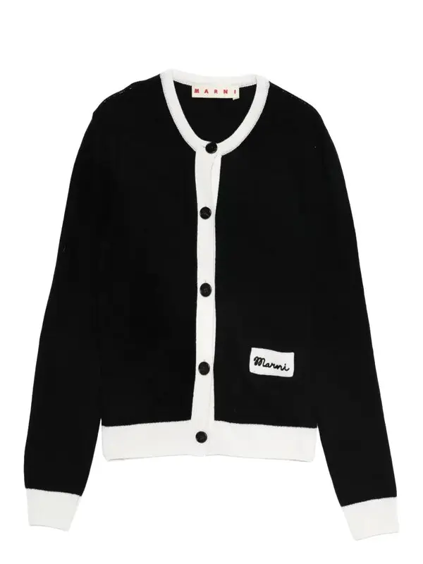 Marni Buttoned Cardigan With Embroidery - Black