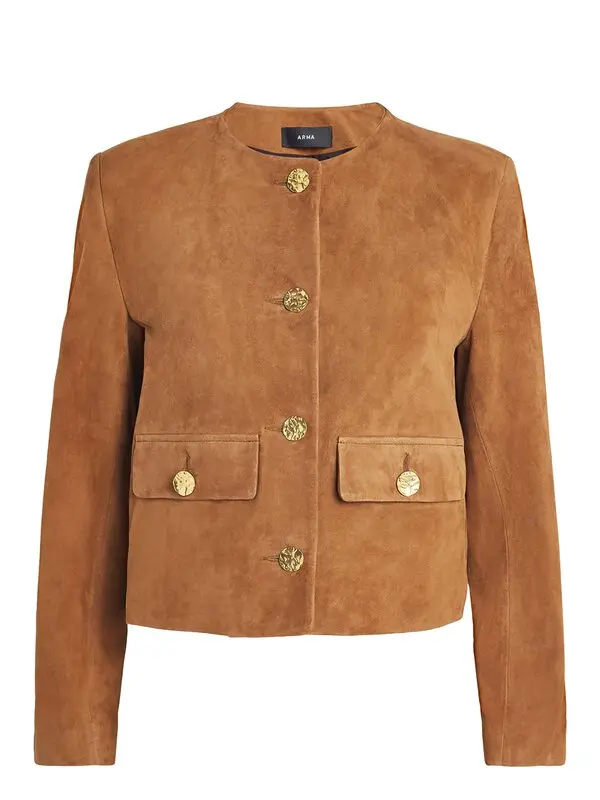 ARMA Gaya Suede Jacket - Brown