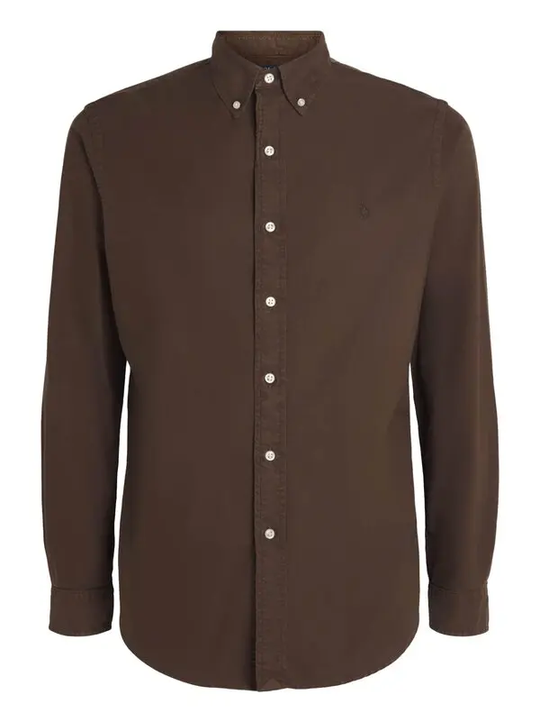 Polo Ralph Lauren Cotton Custom Fit Oxford Shirt - Brown
