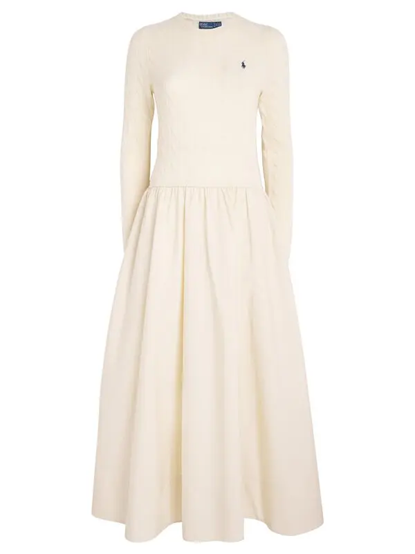 Polo Ralph Lauren Cable-knit Maxi Dress - Ivory