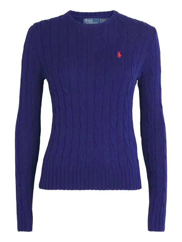 Polo Ralph Lauren Cotton Cable-knit Julianna Sweater - Blue