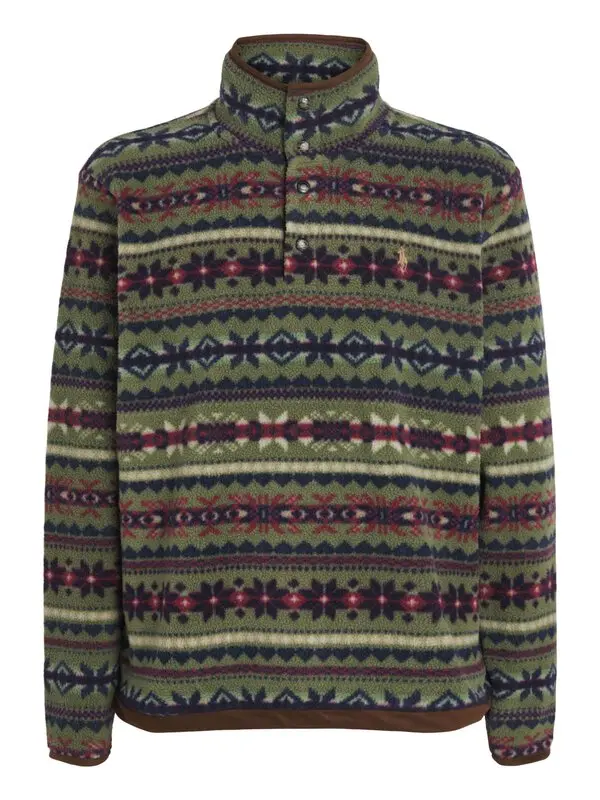 Polo Ralph Lauren Fleece Fair Isle Sweater - Green