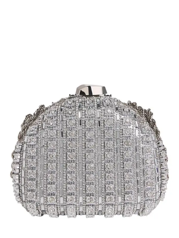 DAVID CHARLES Diamanté-embellished Handbag - Silver