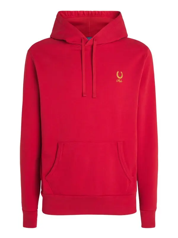 Polo Ralph Lauren Cotton Horseshoe Hoodie - Red